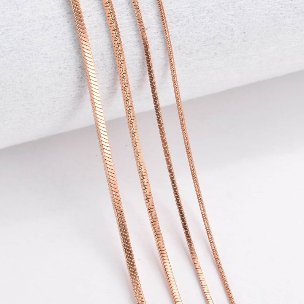 Rose Gold Snake Necklace Chain | Snake Jewellery